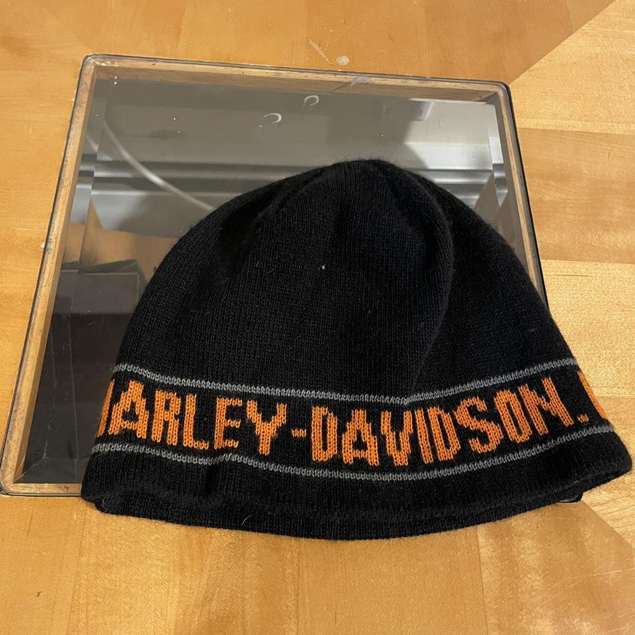 harley davidson hat spell out all around hat good... - Depop