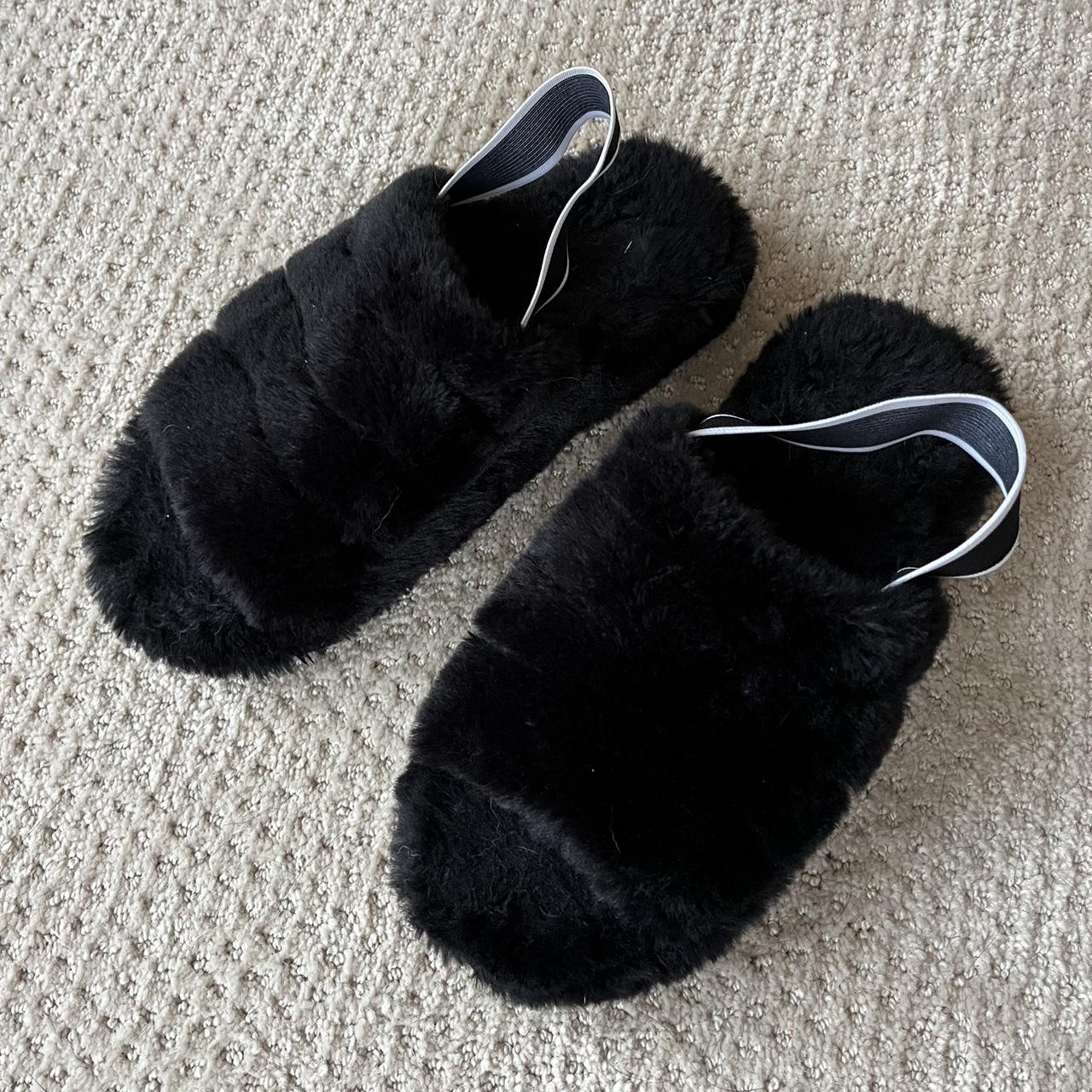 Ugh fluff yeah lookalike slides Size 8 Worn once... - Depop
