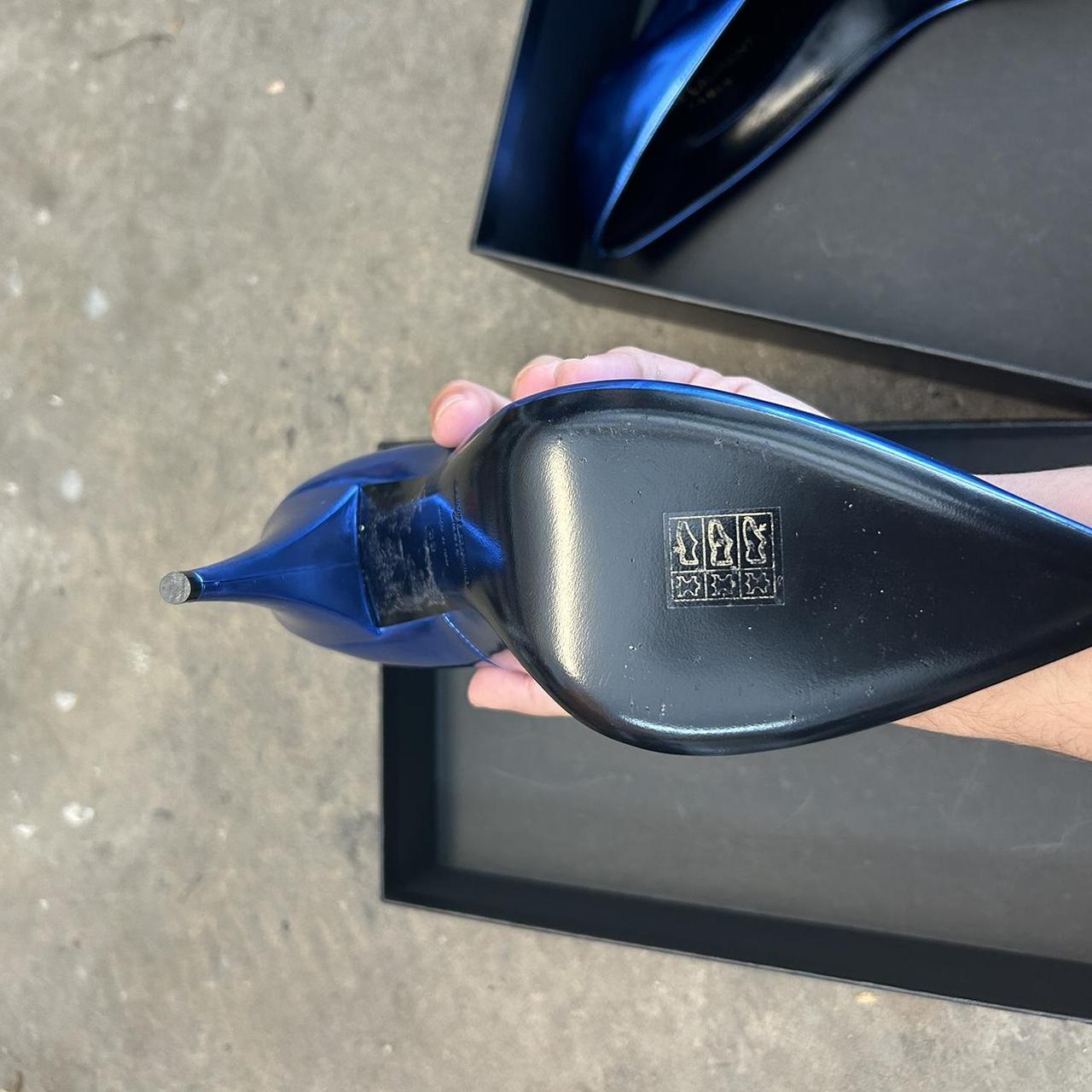 For all my IT GIRLS Blue patent leather ysl pumps... - Depop