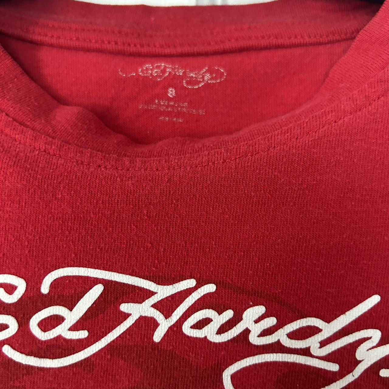Y2K Ed Hardy red baby tee (S-M) Love love this... - Depop