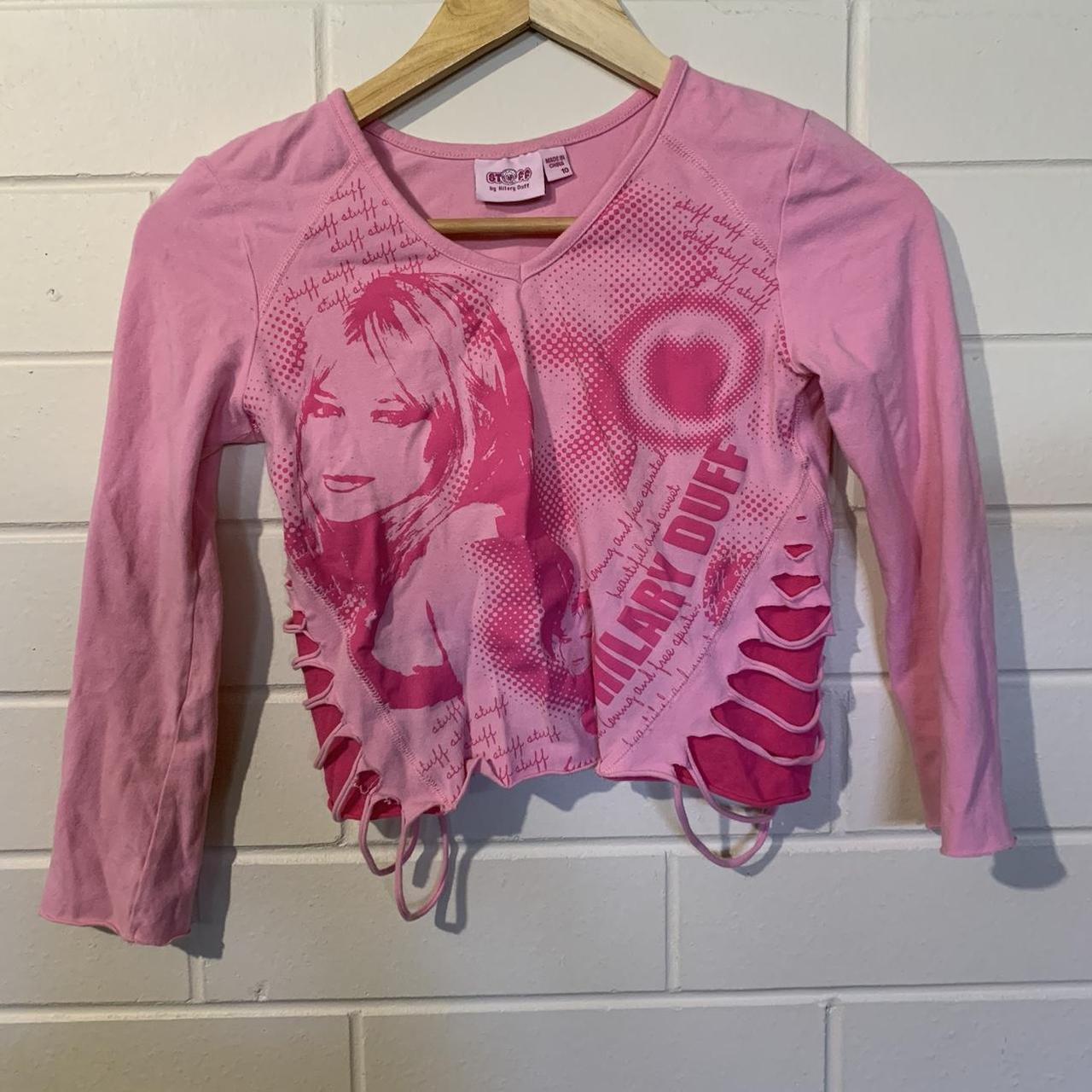 VINTAGE Y2K STUFF by Hilary Duff graphic long sleeve... - Depop