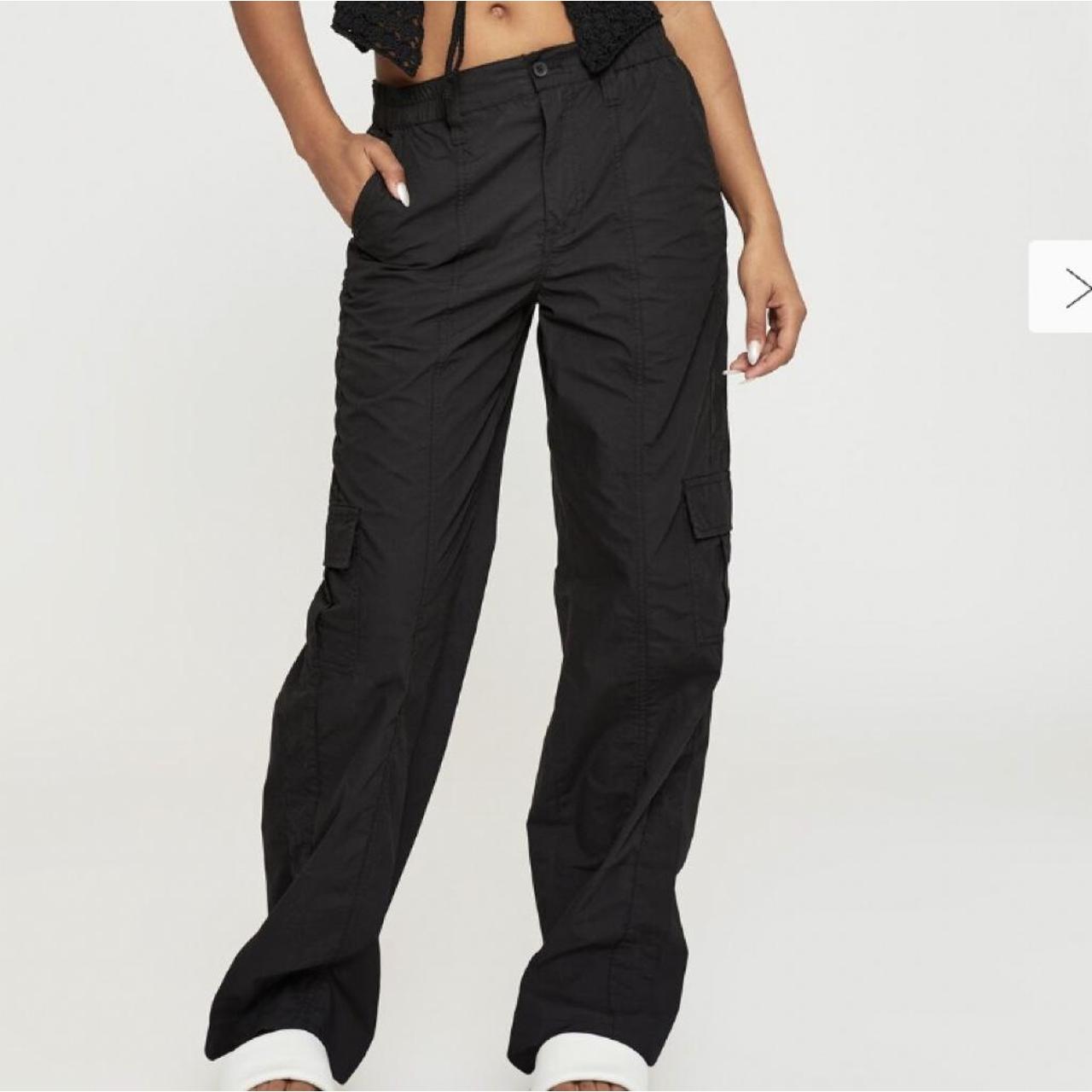 SUPRE marie low rise cargo pants in black size... - Depop