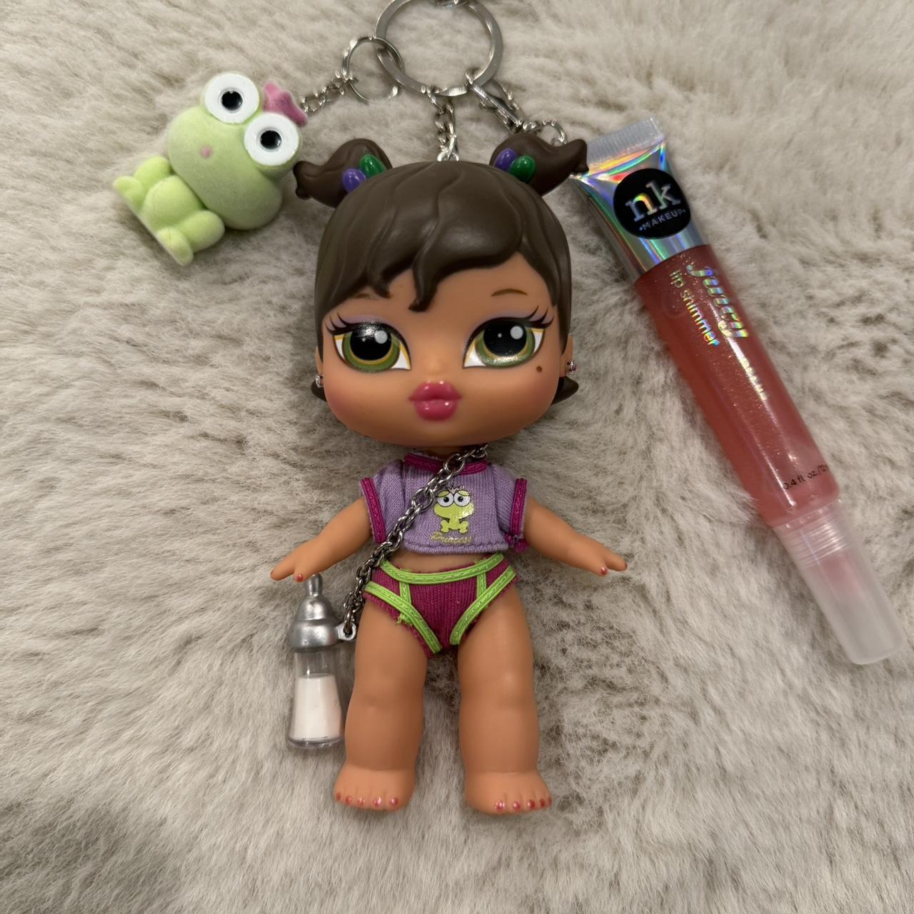 Bratz babyz Keychain with frog charm, heart clasp... | Depop