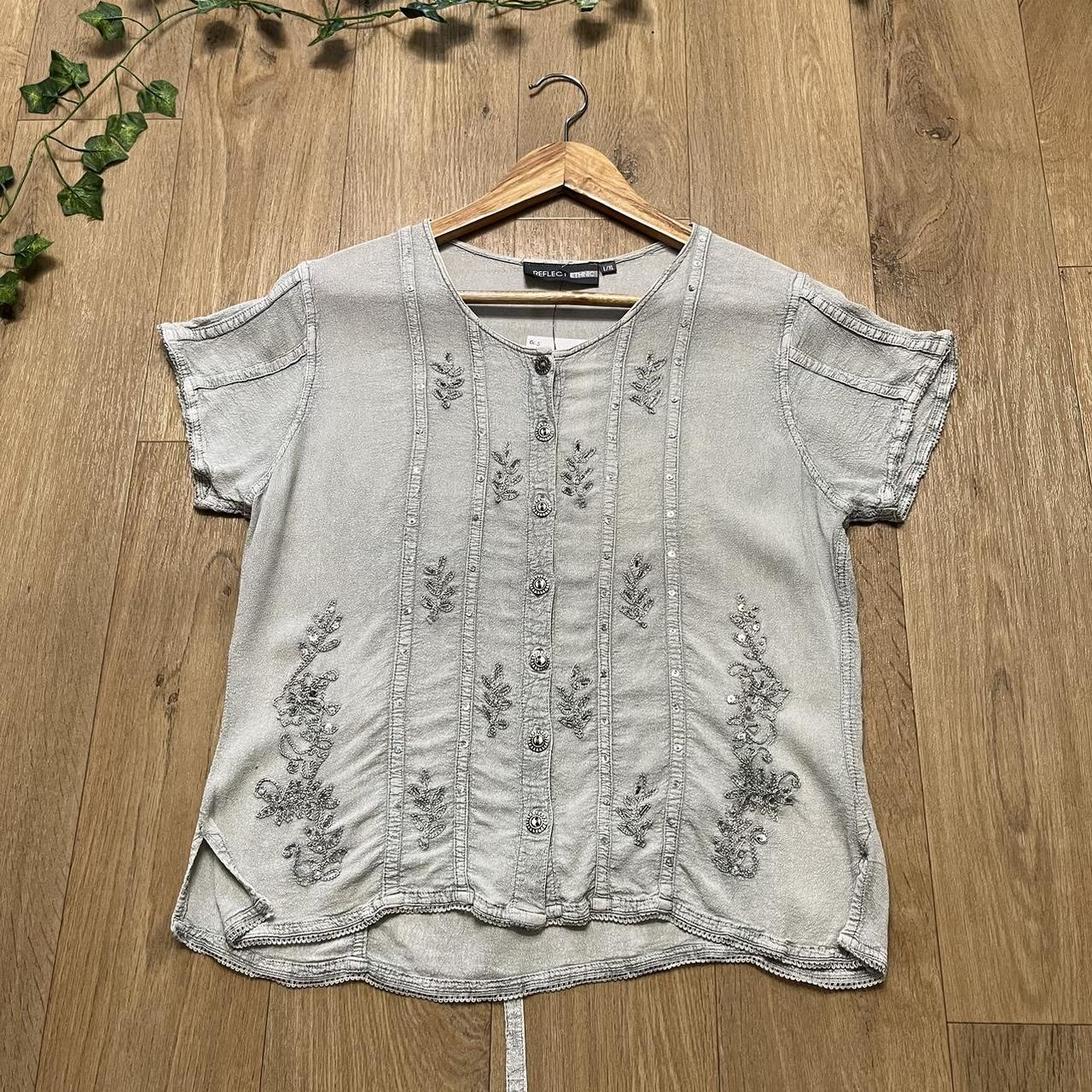 VINTAGE EMBROIDERED WHIMSYGOTH BLOUSE SIZE... - Depop