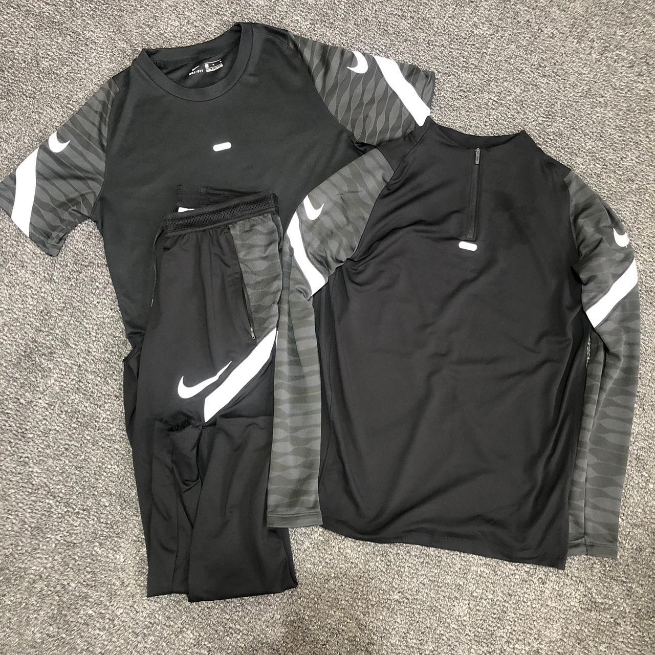 Nike Strike set Black Half zip and t-shirt are size... - Depop