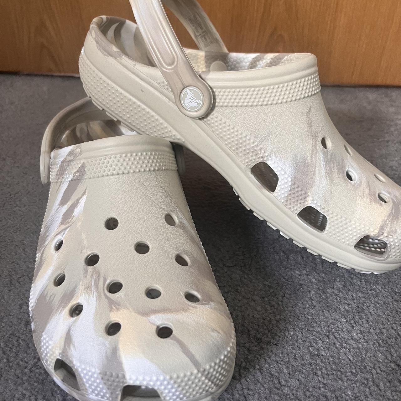 Classic marbled crocs Unisex Size m7 /w8 Never... - Depop