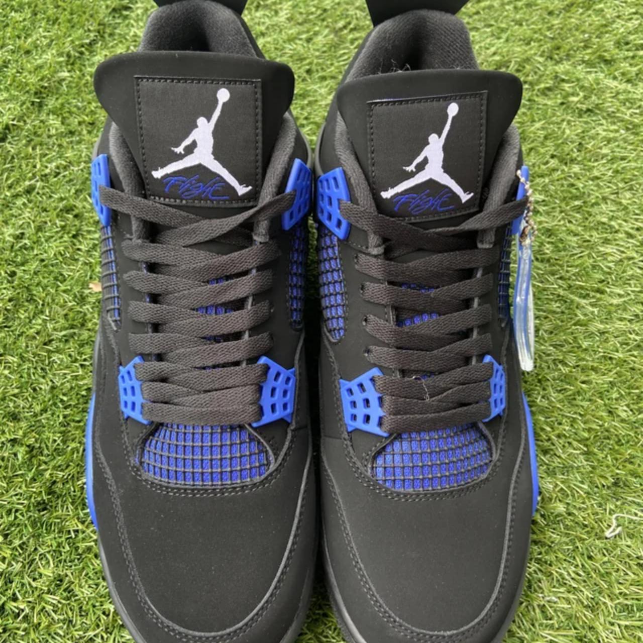 AIR JORDAN 4 BLUE THUNDER SNEAKERS NEW CONDITION... - Depop