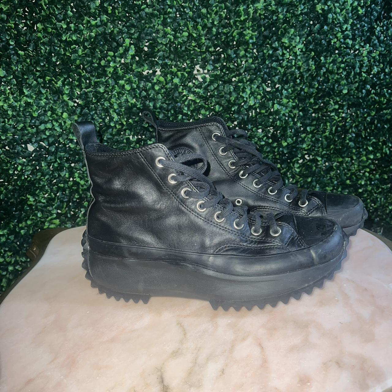 Mens 9.5 leather platform #converse #platform... - Depop