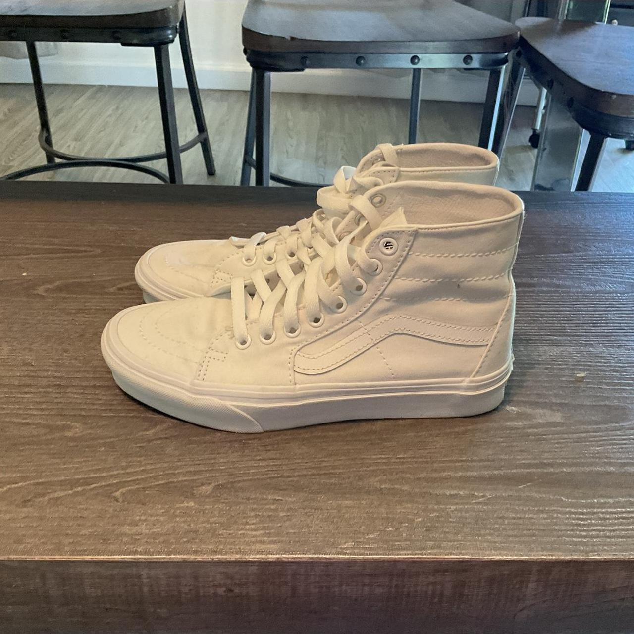 White high top vans - Depop