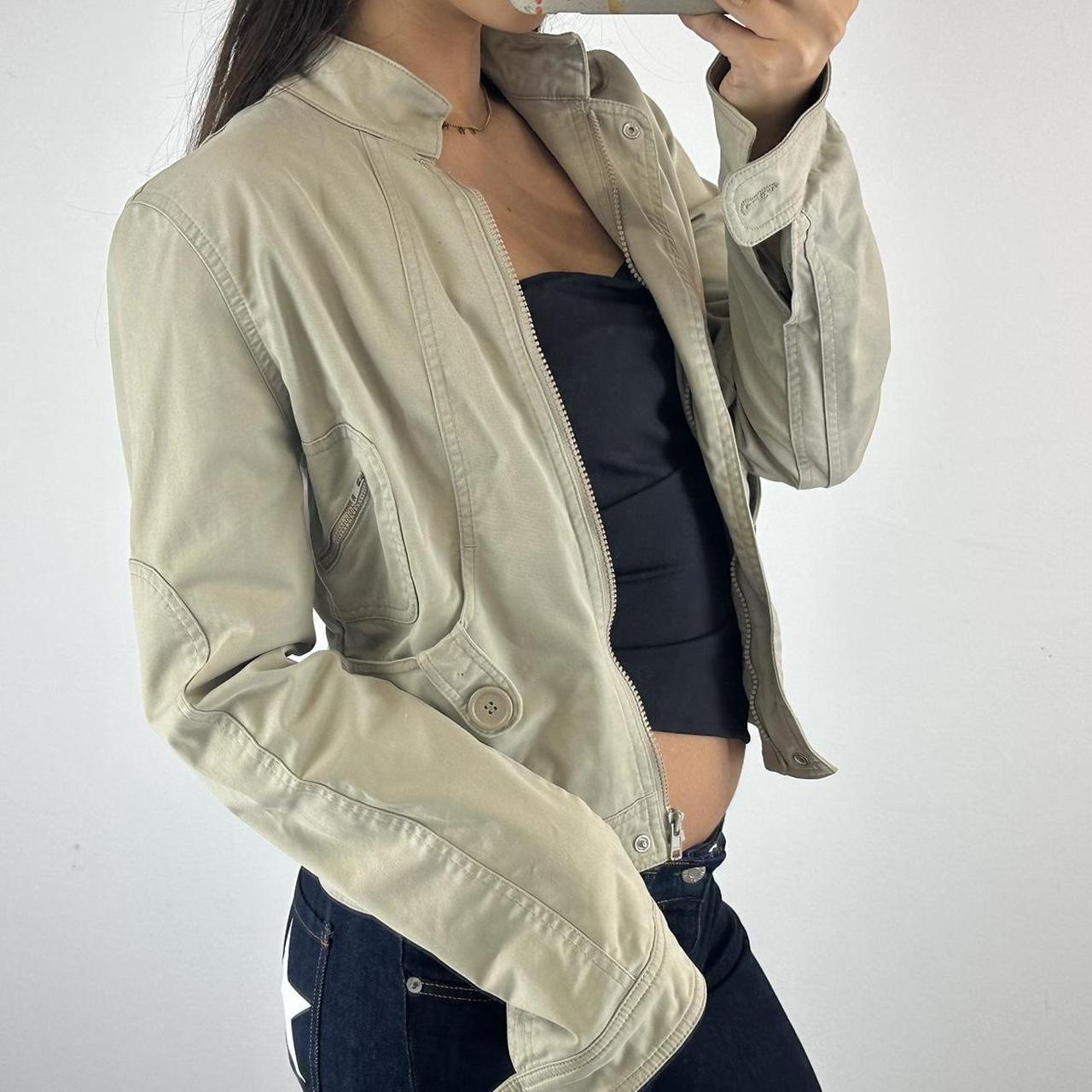 Insane vintage utility cargo jacket Model size 6... - Depop