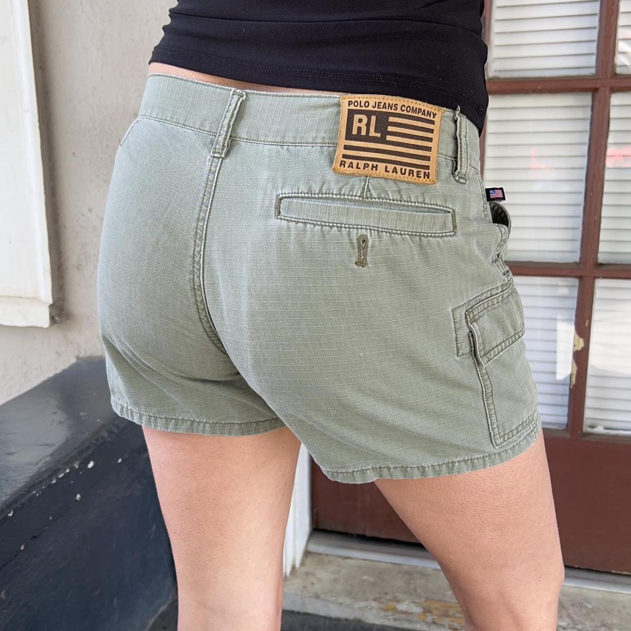 polo ralph lauren mini cargo shorts size is 6,... - Depop