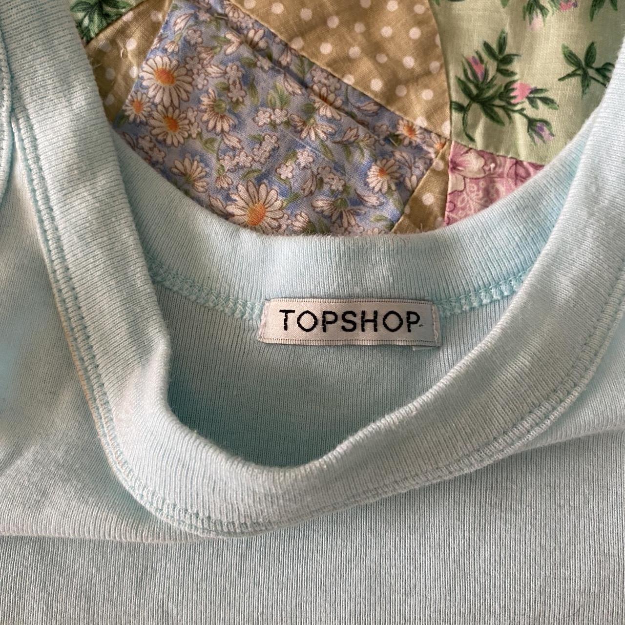 Gorgeous aqua blue old label Topshop tank top... - Depop