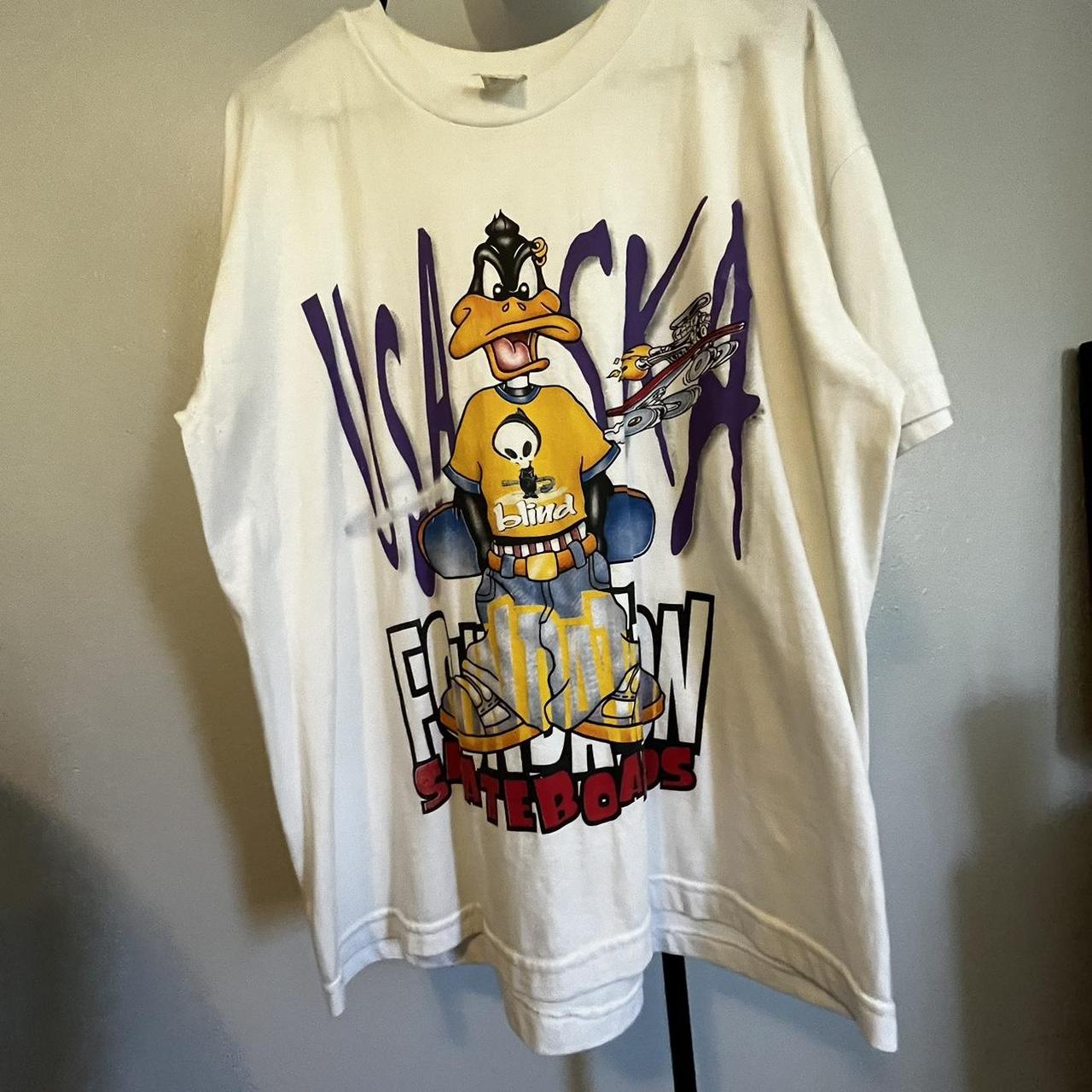 1990s Daffy Duck Bootleg Wearing a blind... - Depop