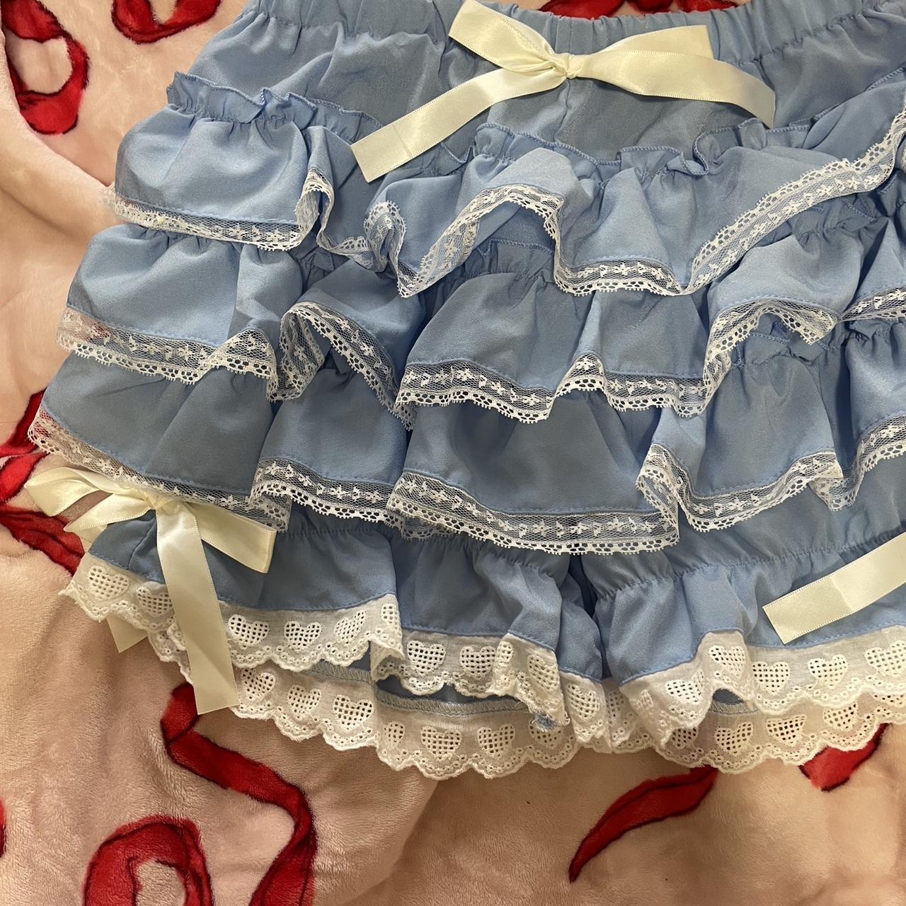 Baby blue bloomers. The cutest bloomers with lace,... | Depop