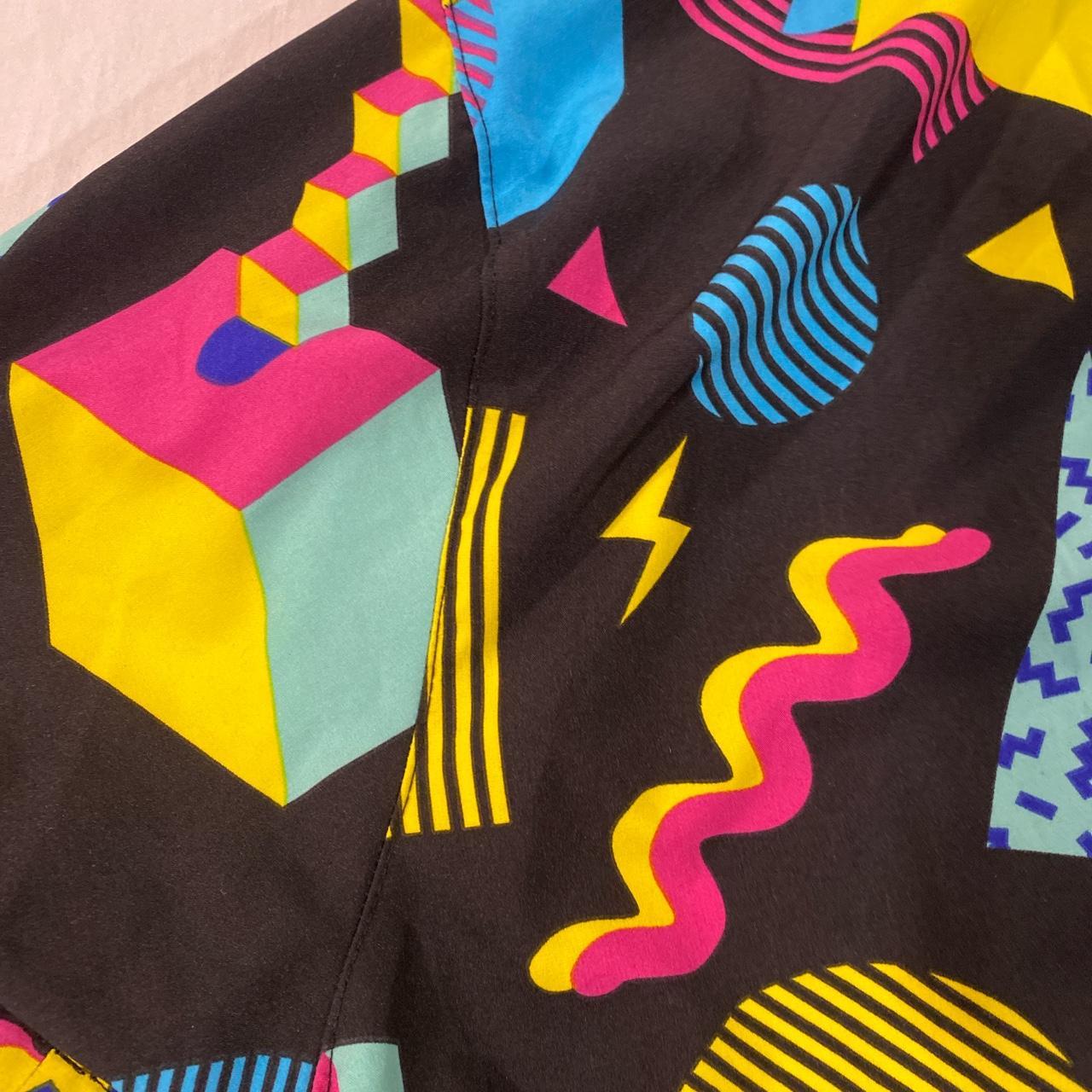 90s Vintage Colorful Button Up Like New - Depop