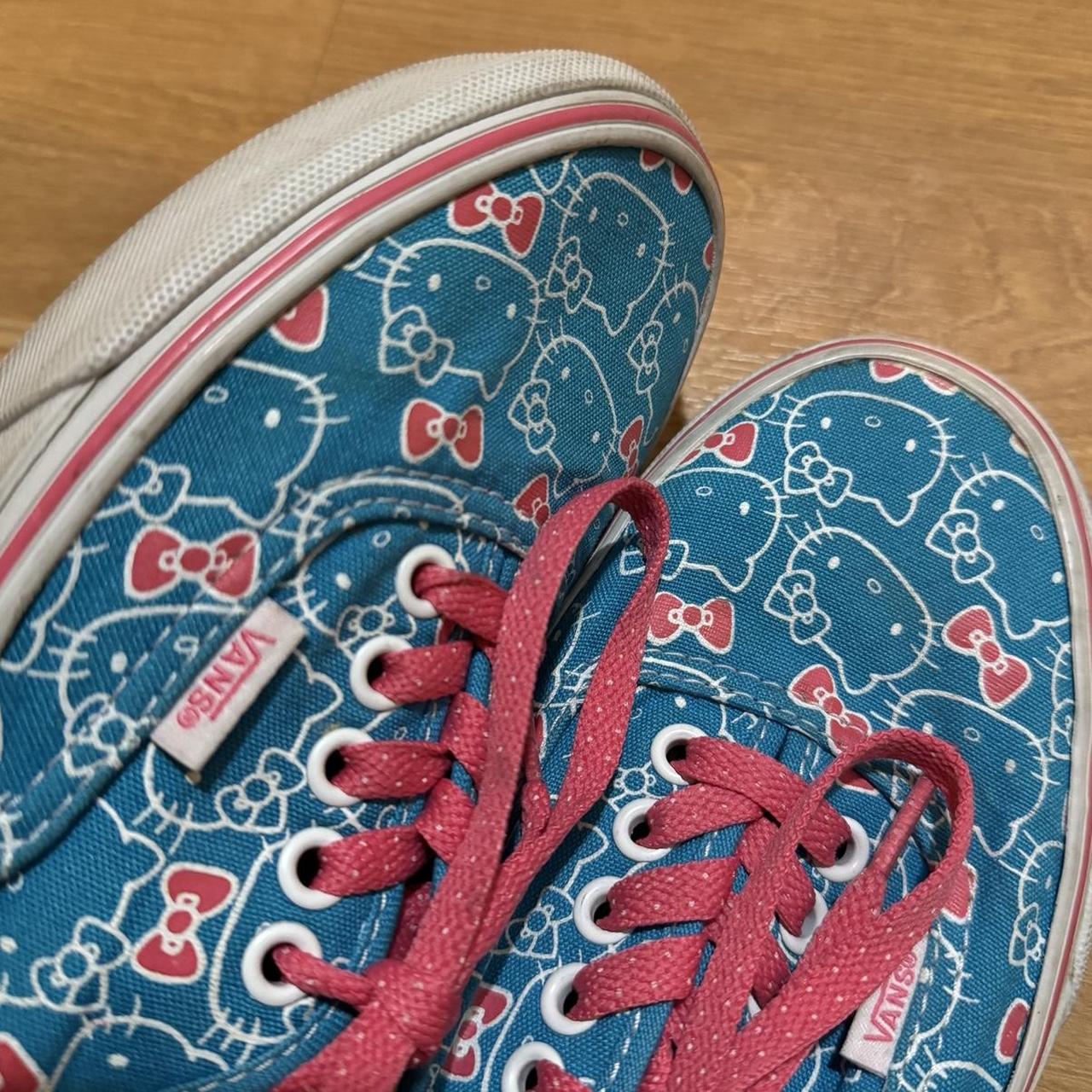 Hello Kitty Blue & Pink vans #hellokitty #VANS - Depop
