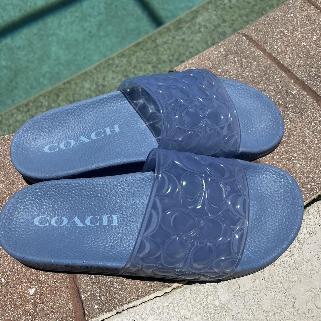 coach jelly pool slide worn once - Depop