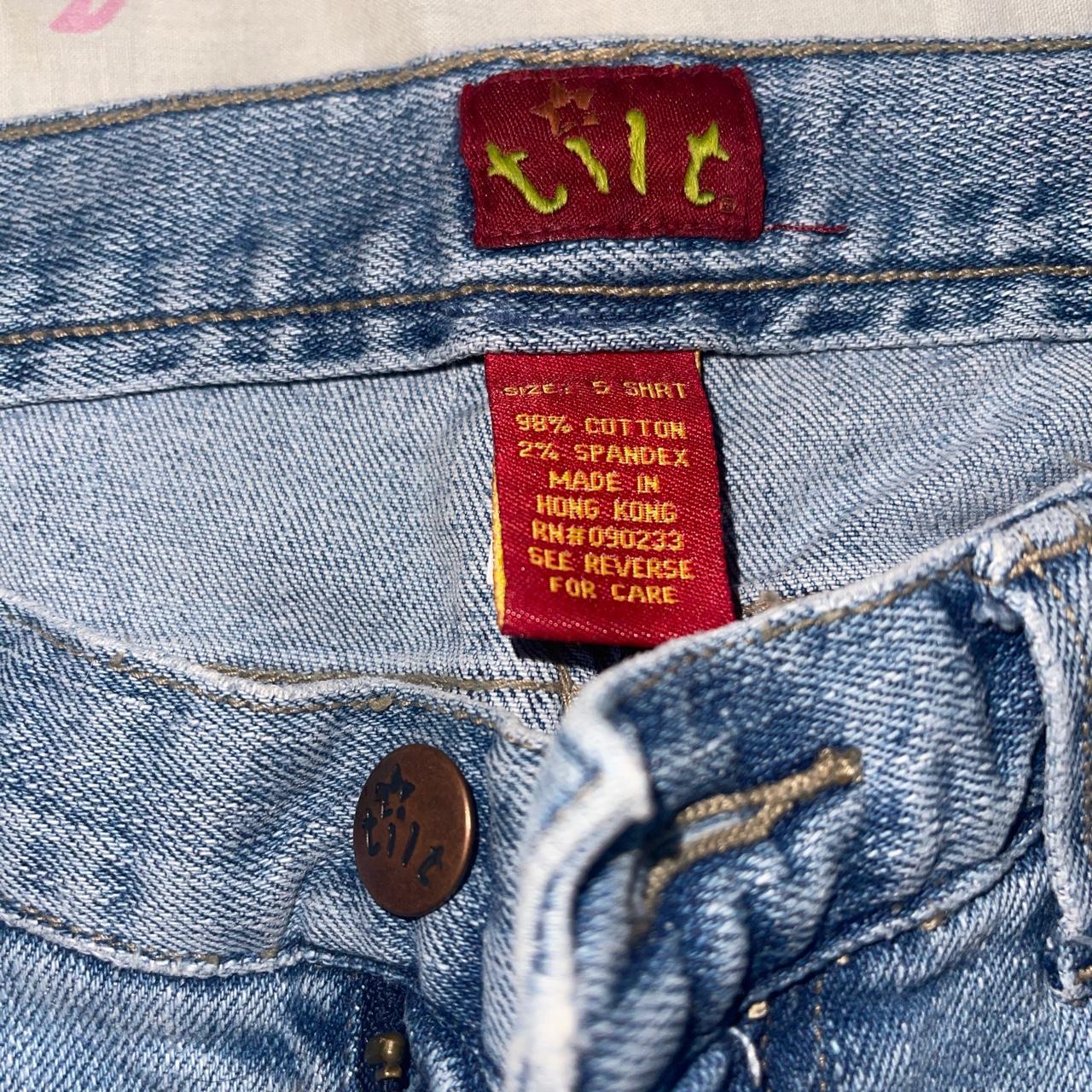 Tilt style jorts blue denim 15in across and 18in... - Depop