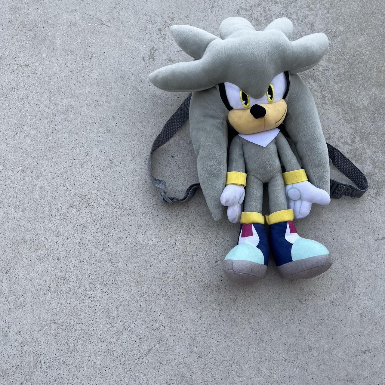 2000’s Y2K Silver Sonic Sega Grey Small... - Depop