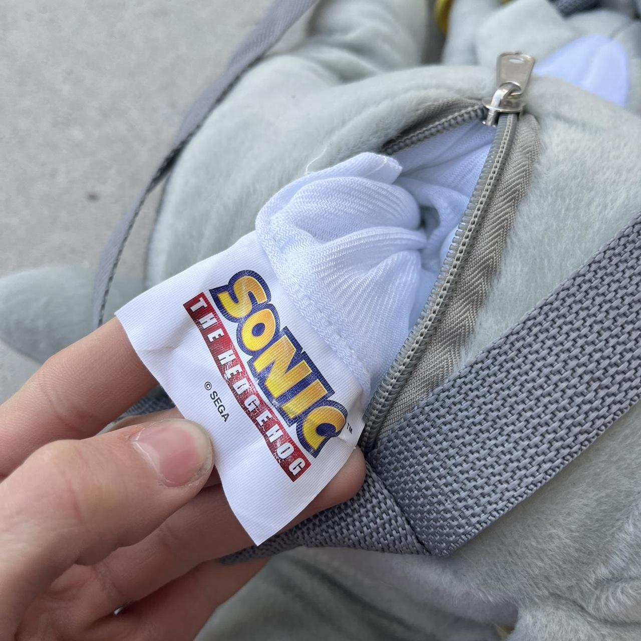 2000’s Y2K Silver Sonic Sega Grey Small... - Depop