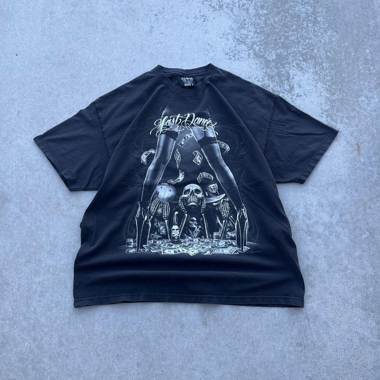 2000’s Y2K DOA Last Dance Skater Baggy Black... - Depop