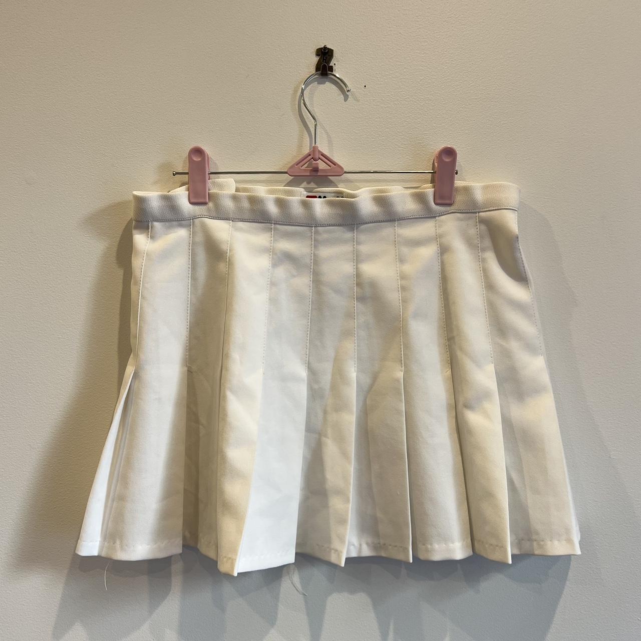 Fila Vintage White Pleated Tennis Skirt Size 8 Depop
