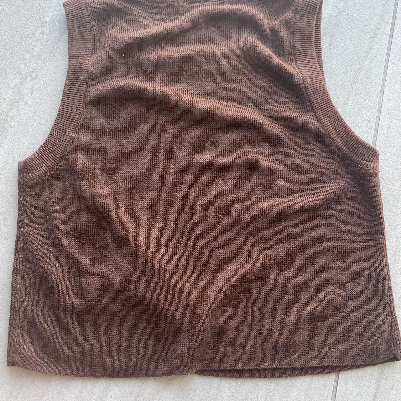 Venroy XS Chocolate Knit Tank Never worn. - Depop