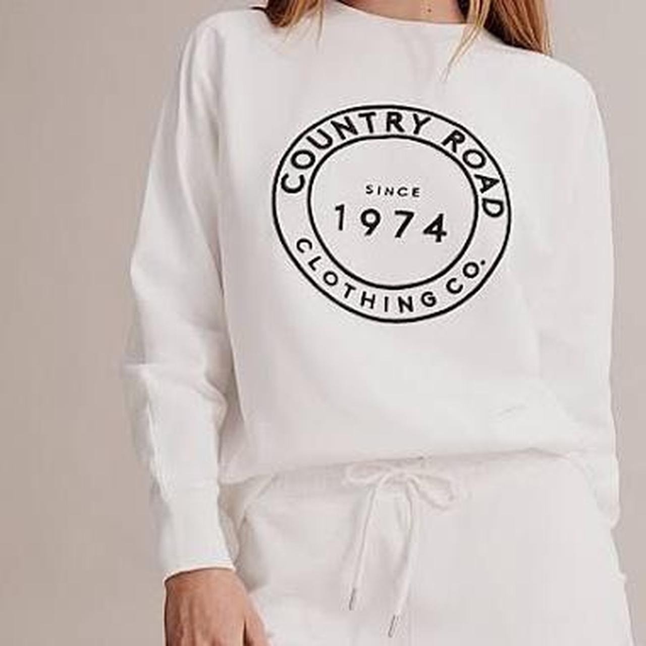 country road logo crewneck size s worn a few times... - Depop