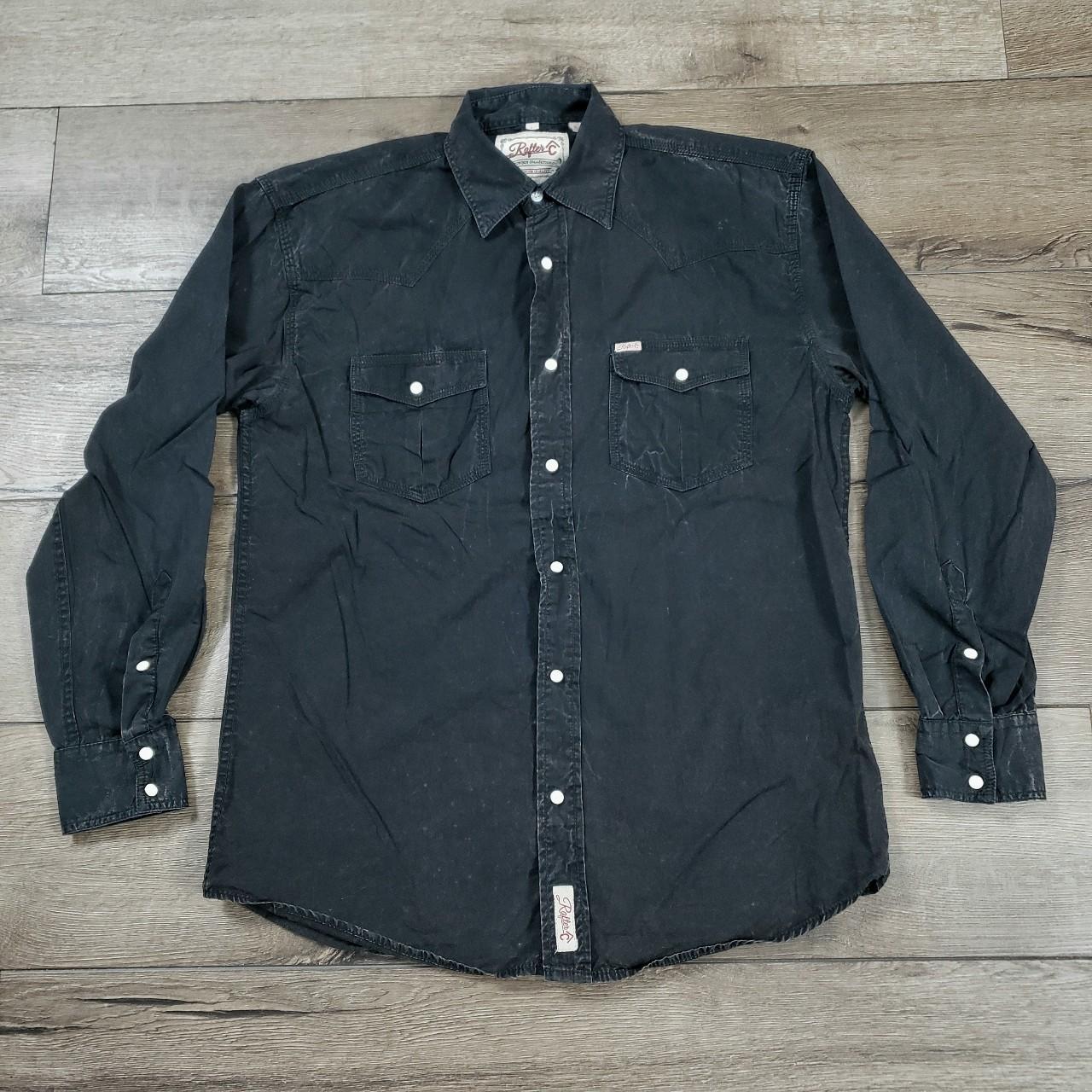 Vintage Rafter C Pearl Snap Western Cowboy Long... - Depop