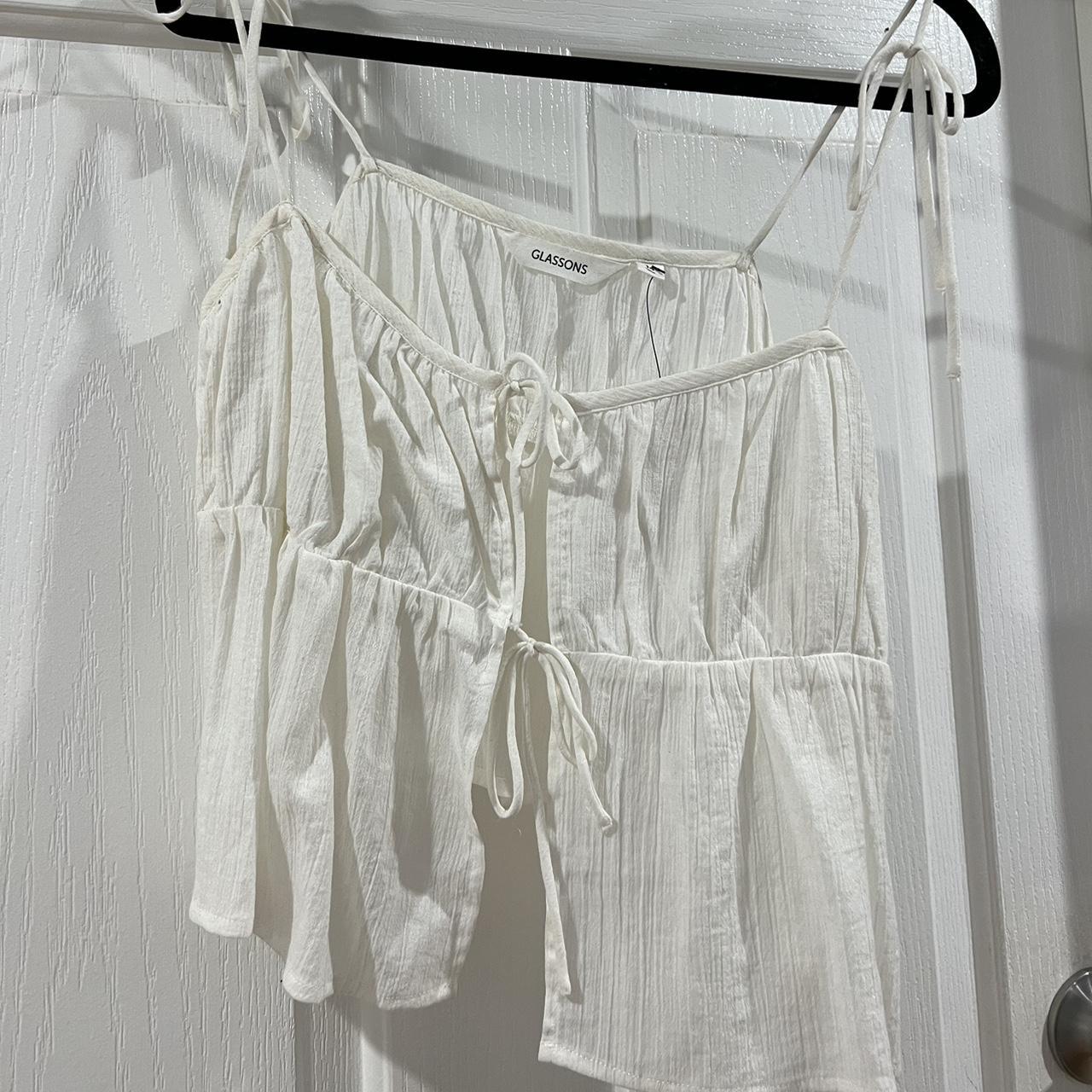 Glassons tie up top. Never worn still has tag - Depop