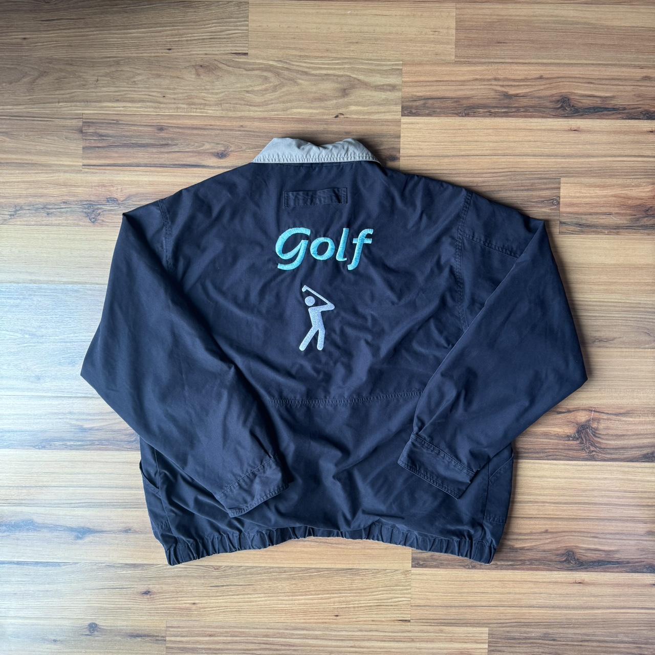 Vintage custom Golf jacket with patches and custom... - Depop
