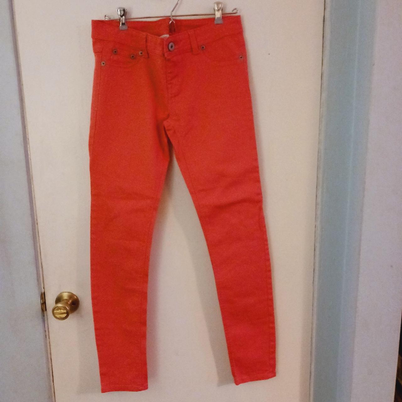 Inseam 30, waist 27. New with tags. Orange in color.... - Depop