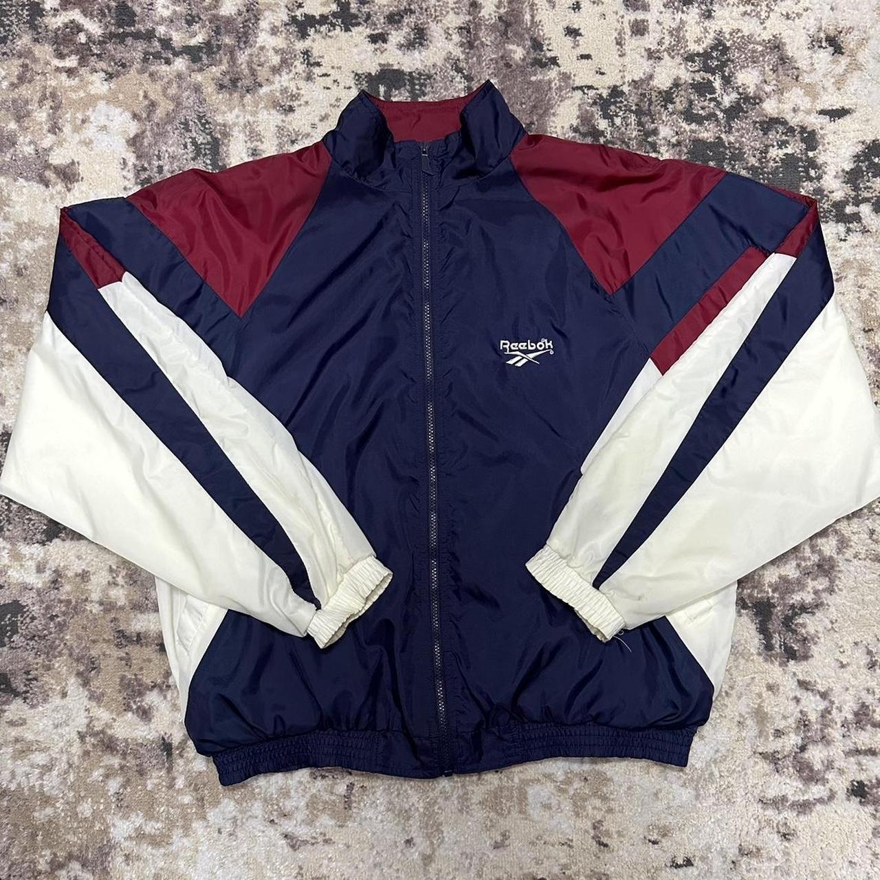 Vintage Reebok jacket Condition Good Sizing +... - Depop