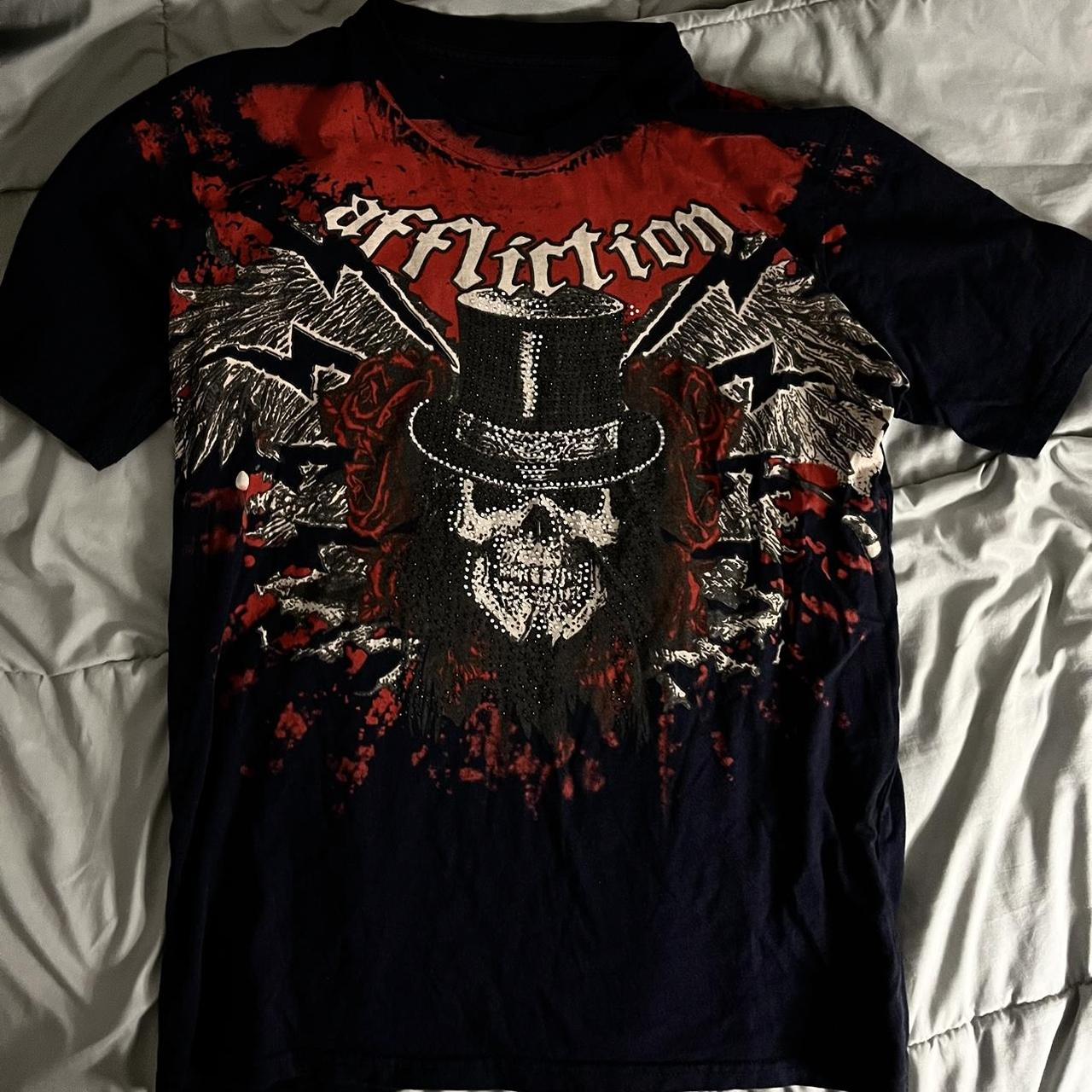 Rare Affliction T-Shirt Size XL, fits more like a... - Depop