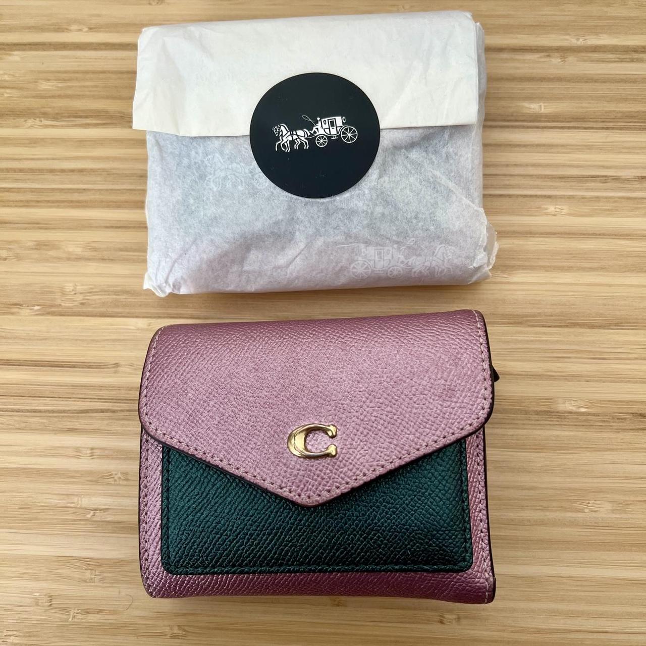 New, brand new Coach metallic fold wallet wrapped in... - Depop