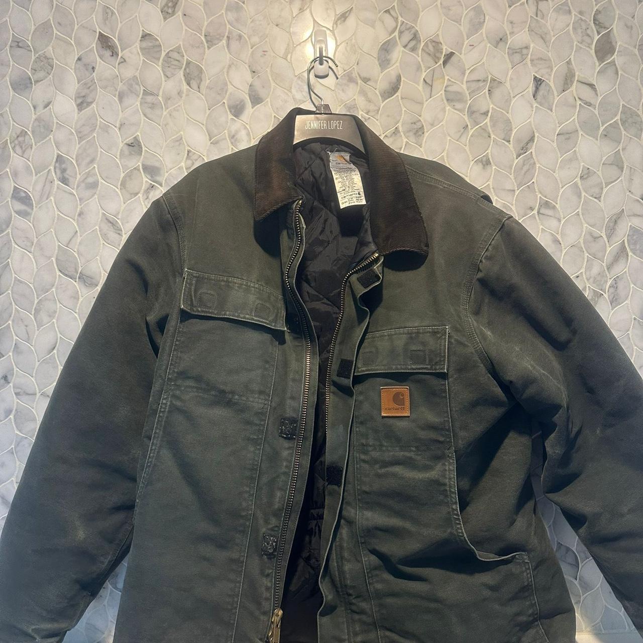 Green Carhartt Jacket - size large (fits big) -... - Depop