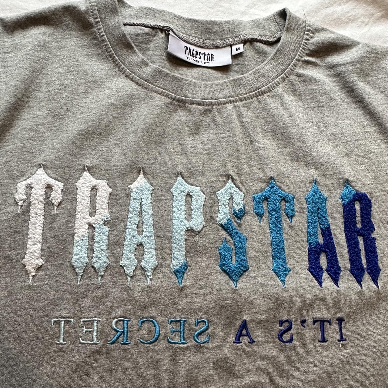 Trapstar grey chenille decoded T shirt 🥶 Selling as... - Depop