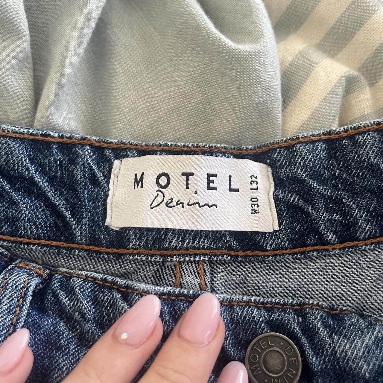 Motel rocks jeans in mid blue W 30 L 32 Worn once,... - Depop