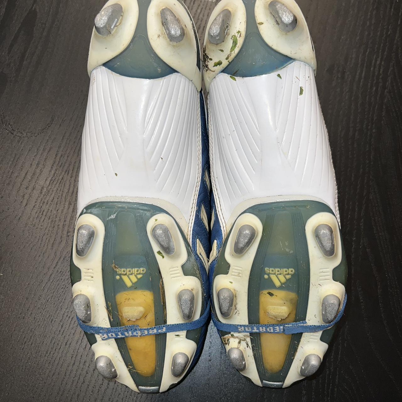 Blue & white predator absolute soft ground boots.... - Depop