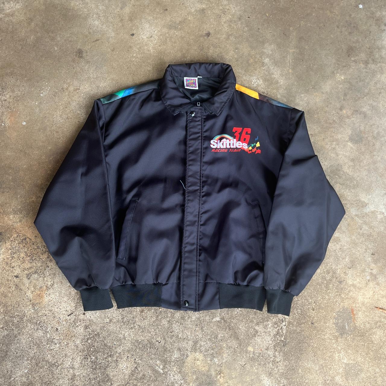 Vintage Skittles Racing Team Jacket Size: Medium - Depop