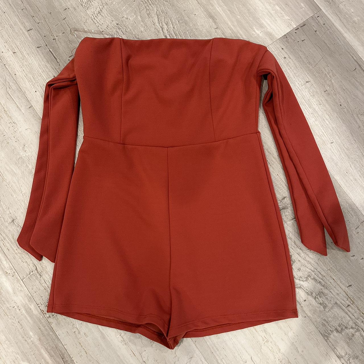 Men's Burgundy and Red Playsuit-romper | Depop