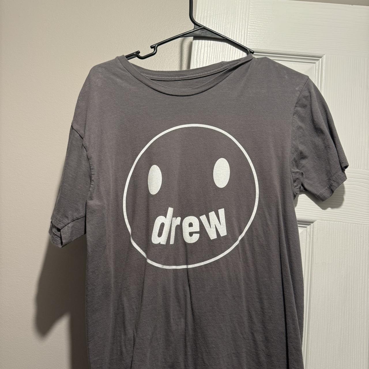 Dark Grey Smiley Face Drew Tee no tags - fits medium - Depop