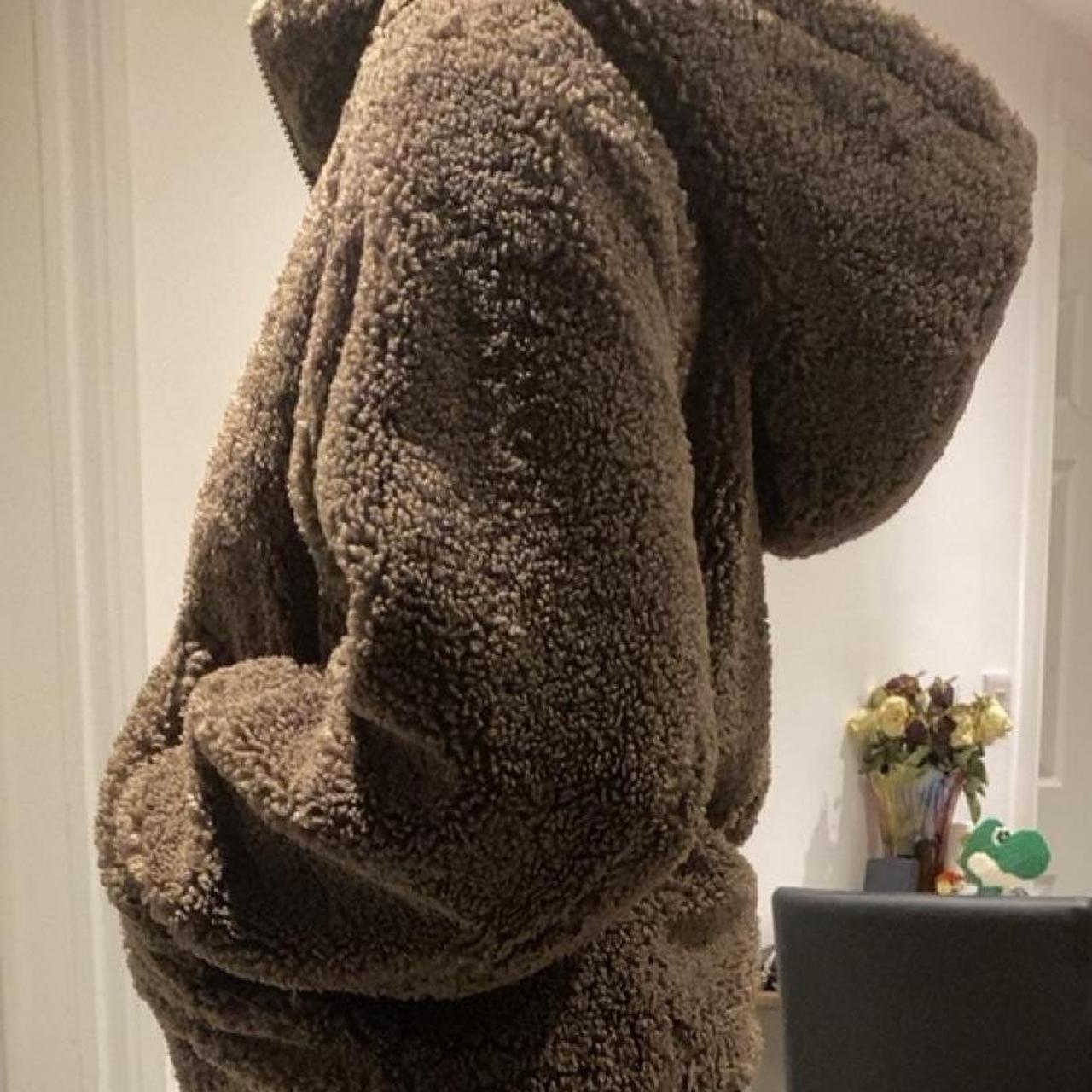 Primark oversized brown fluffy jacket - really warm.... - Depop