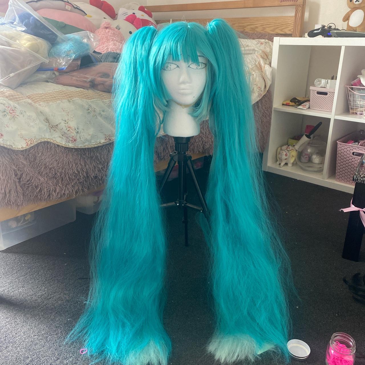 Hatsune miku cosplay wig Vocoloid girl cosplay... - Depop