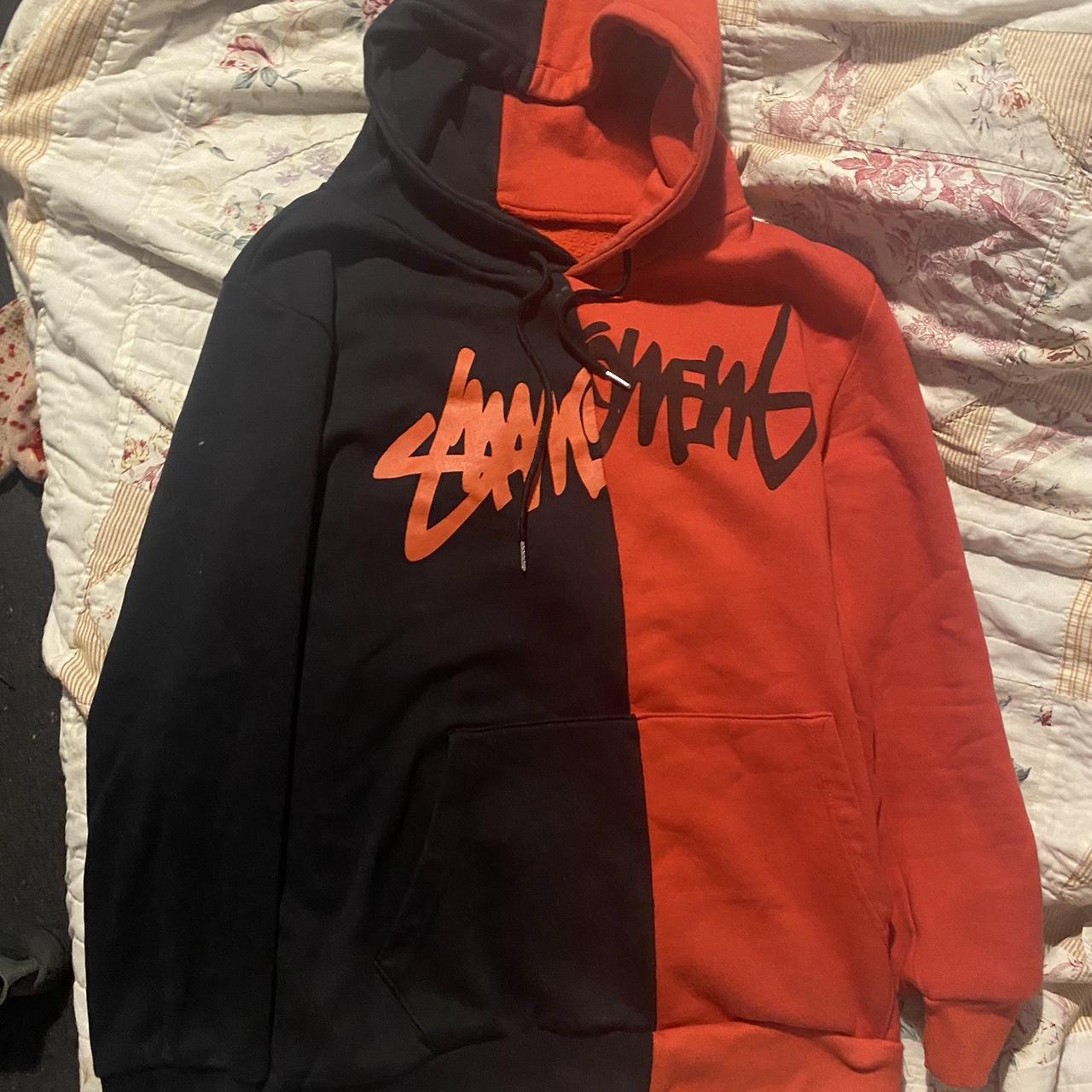 Red and black Emo gothic hoodie Comfy lounge wear... - Depop