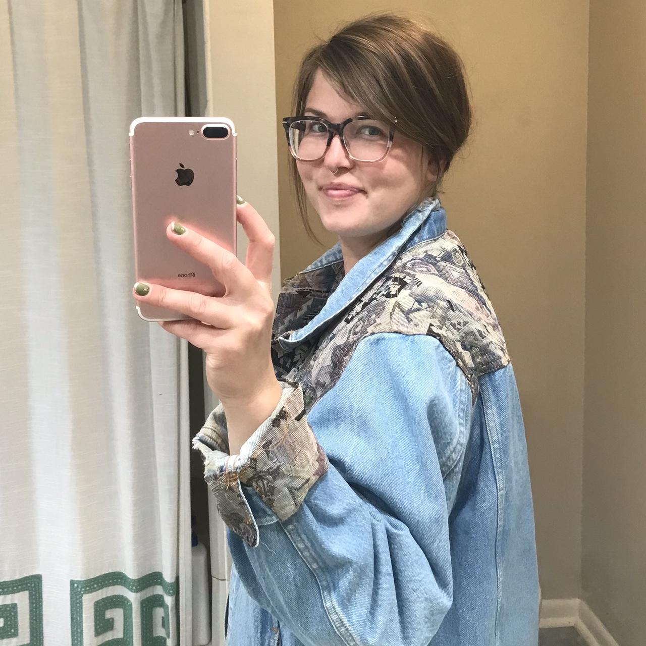 Vintage Ll Bean Denim And Tapestry Jacket Buttons Depop