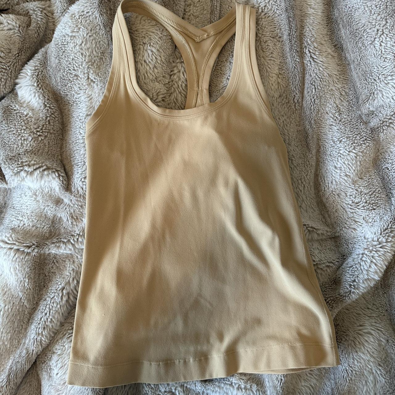 Tan lulu-lemon tank top #activewear #sports #lulu | Depop