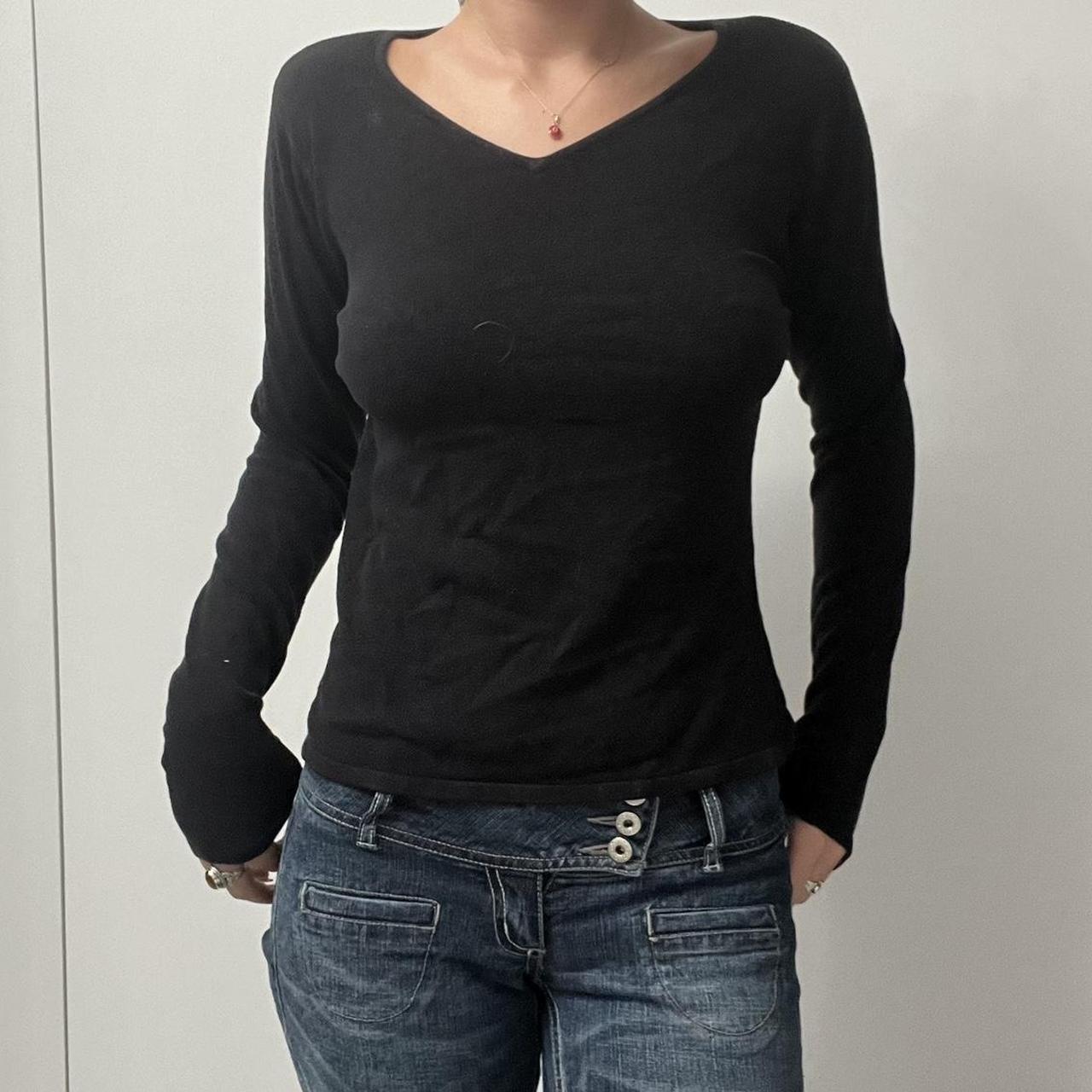 Black long sleeve women’s top size small Very much... - Depop