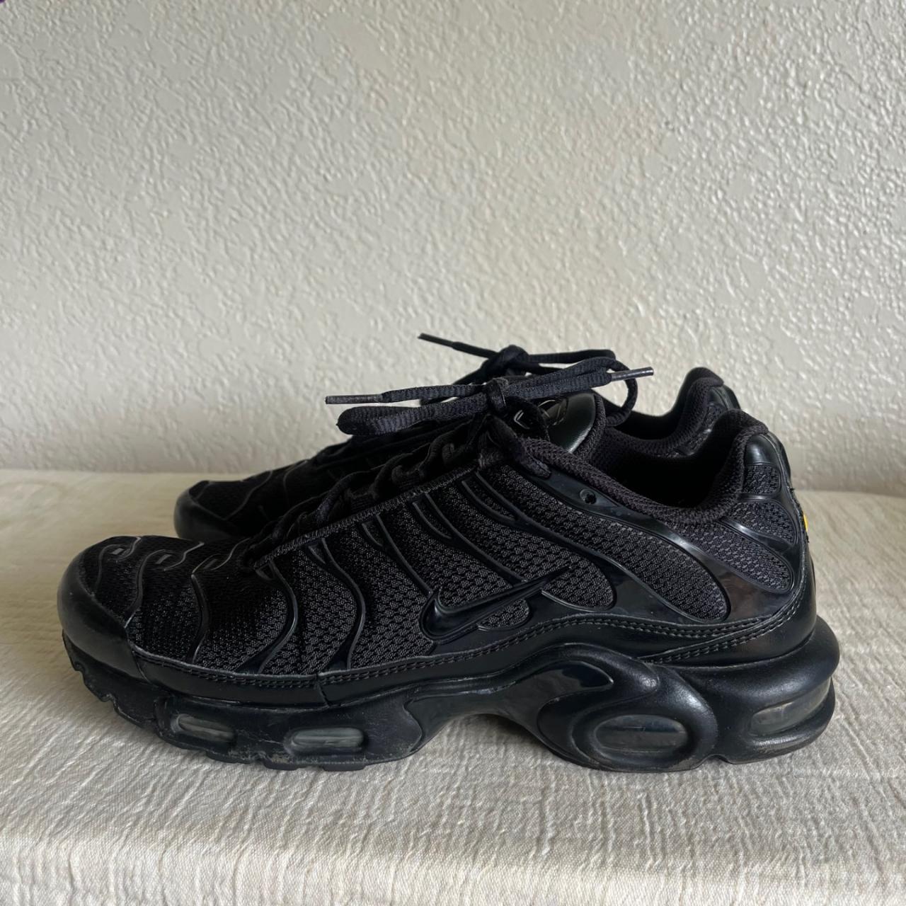 Nike Men's 9 Air Max Plus TN Lace Up Triple Black... - Depop