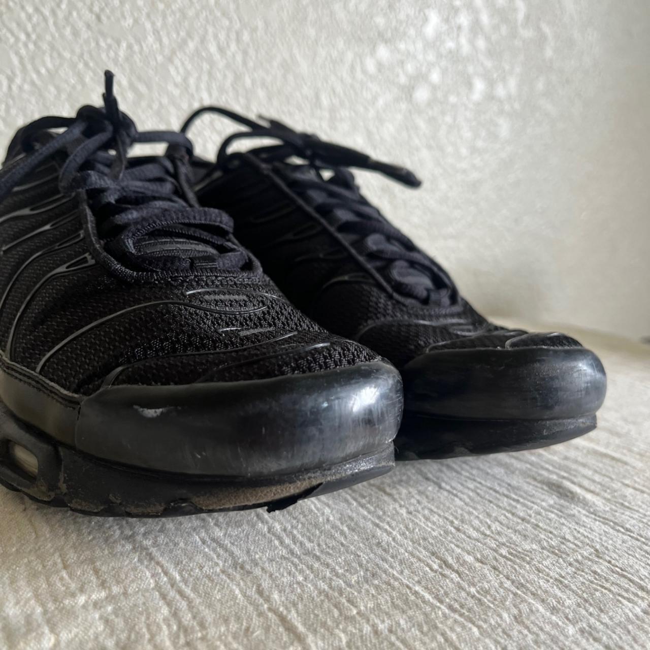 Nike Men's 9 Air Max Plus TN Lace Up Triple Black... - Depop